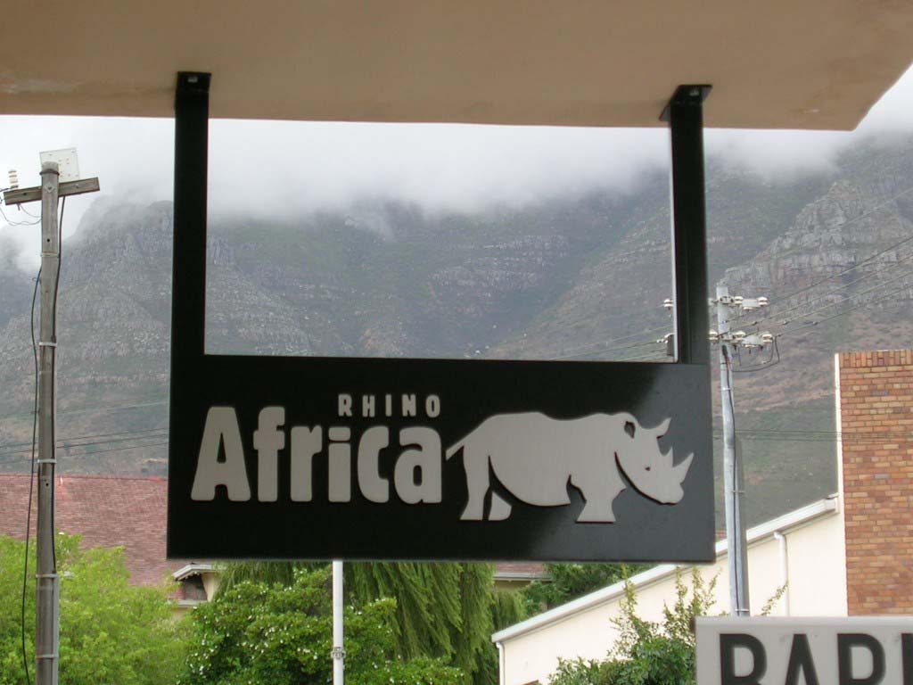 Brushed, Anodised Aluminium on Sprayed up board | Afrisign ~ Custom ...