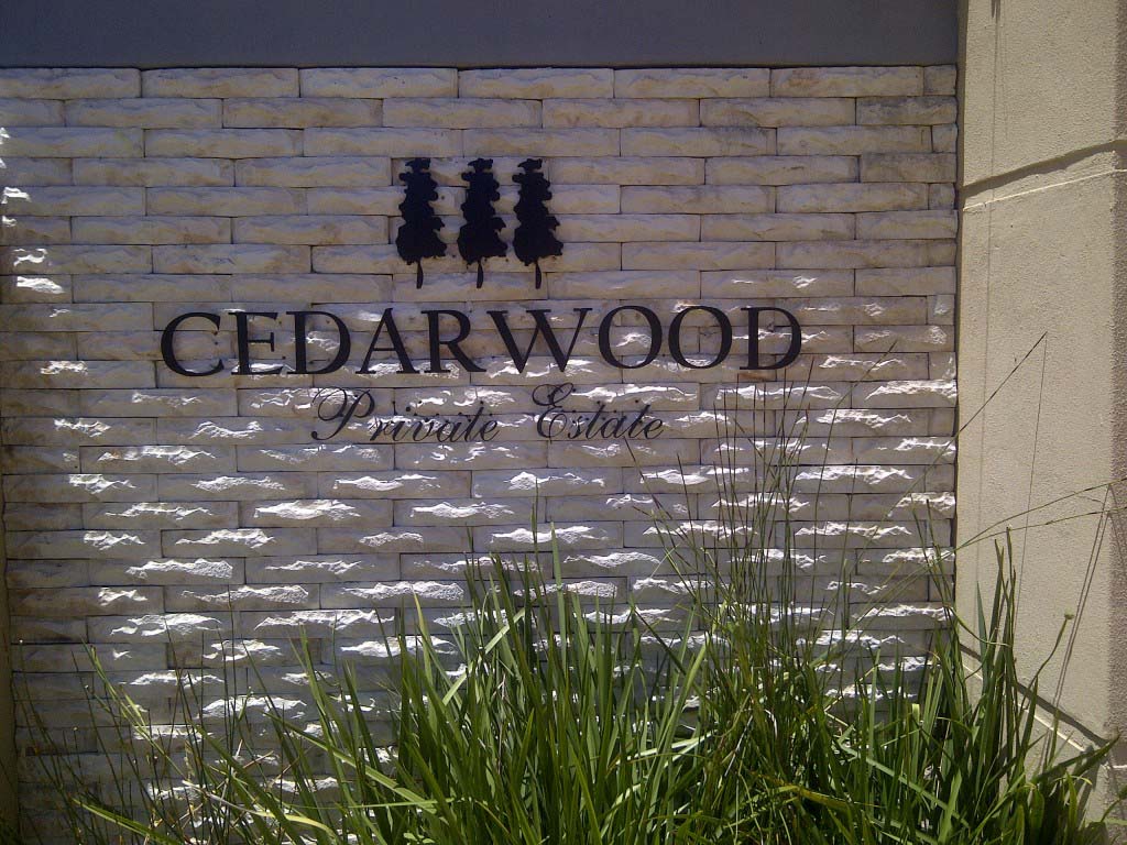 CEDARWOOD - Powder-coated Aluminium lettering | Afrisign ~ Custom Signs ...