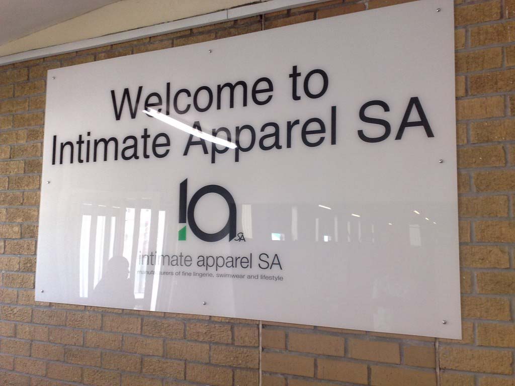 IA - Clear perspex with reverse applied vinyl | Afrisign ~ Custom Signs ...