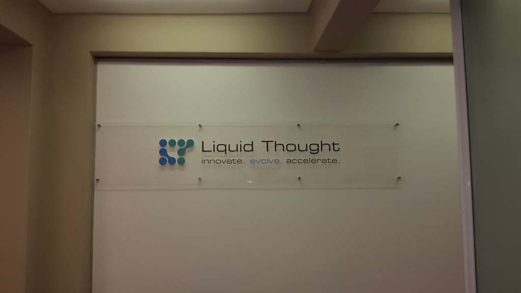 Liquid Thought - Clear perspex with reverse applied vinyl | Afrisign ~ Custom Signs, Signage ...